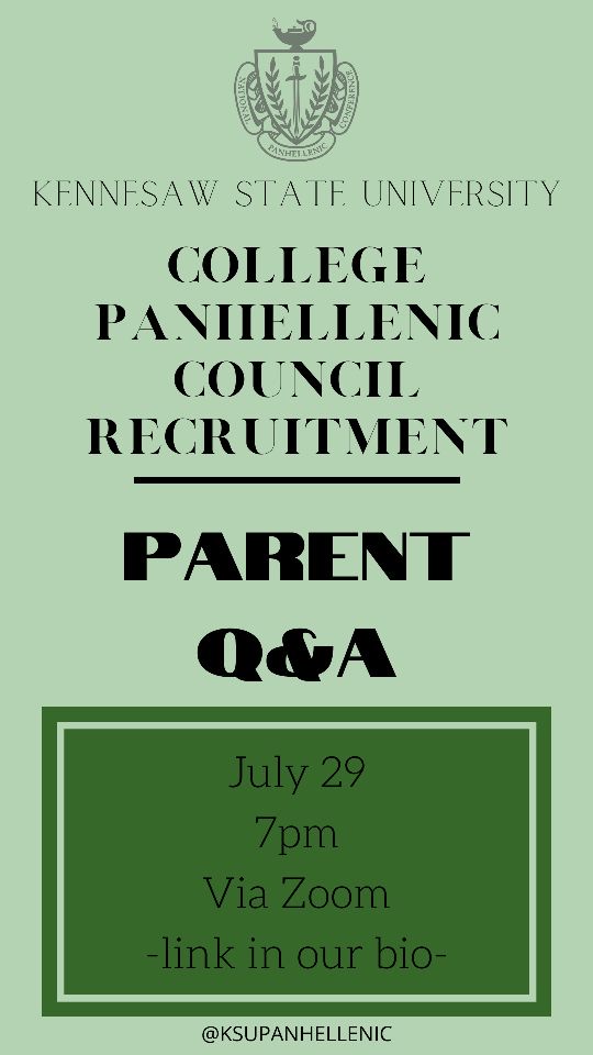 Join us for the College Panhellenic Council Parent | Owl Family Hub