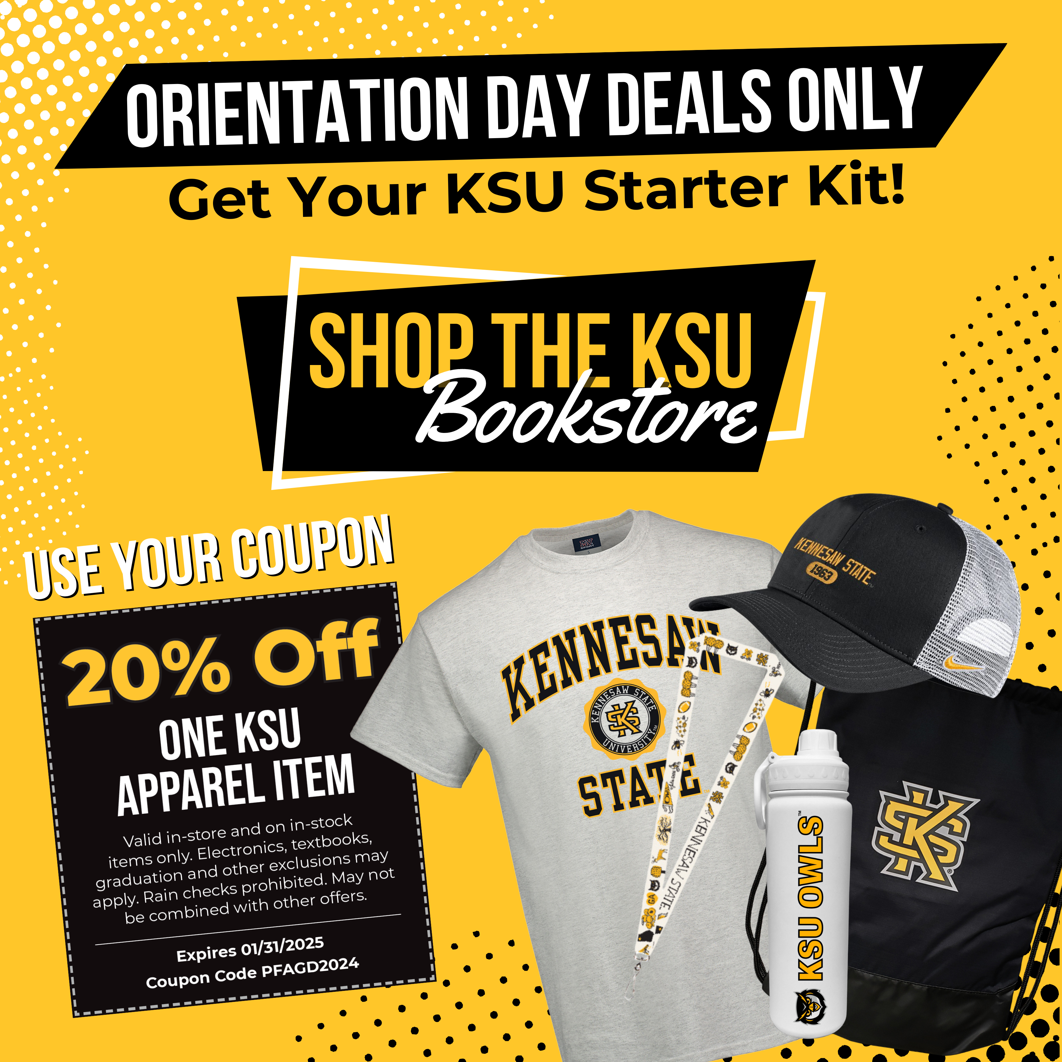 Special Orientation Day Savings for Your New KSU | Owl Family Hub
