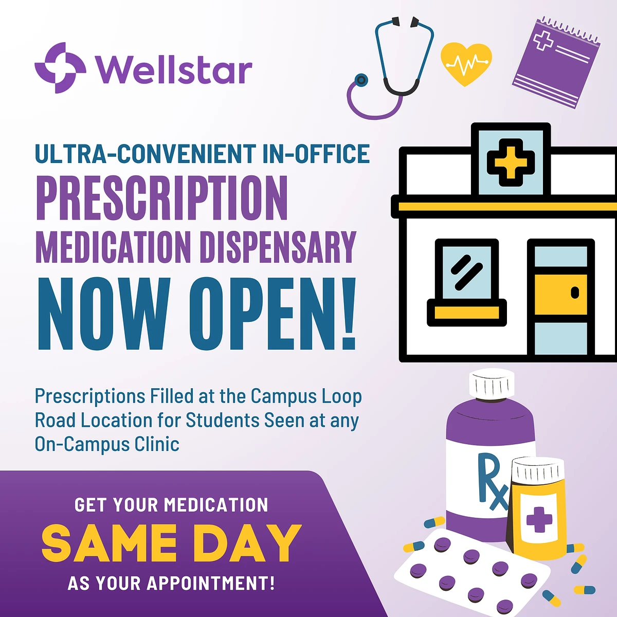 New On-Campus Resource: Free Prescription Medication | Owl Family Hub
