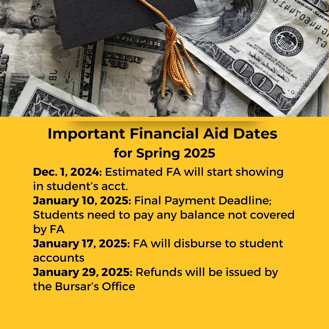 Important Spring 2025 FA dates | Owl Family Hub